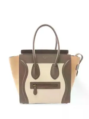 Celine 2000s Micro Luggage Tote Bag - Neutrals