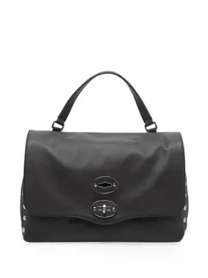 ZANELLATO Small Postina Studded Leather Tote Bag - Brown