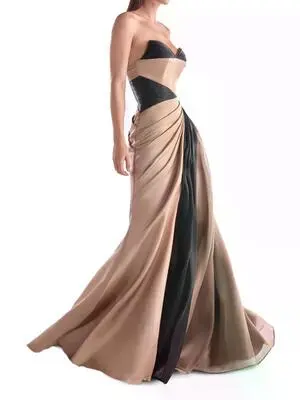 GABY CHARBACHY Strapless Draped Dress