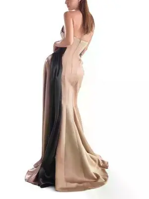 GABY CHARBACHY Strapless Draped Dress