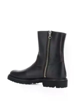 VINNY'S Moto Zip-fastening Lug-sole Boots