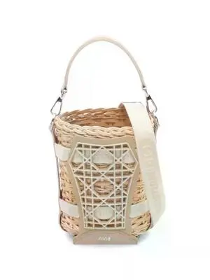 Dior 2010s Sahara Mini Bucket Bag - Neutrals
