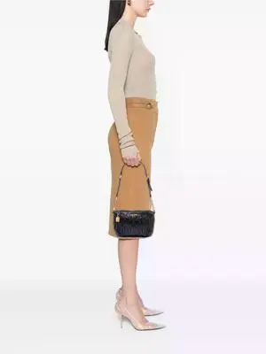 Miu Miu 2010-2026 Matelasse Nappa Lux Charm Shoulder Bag - Black