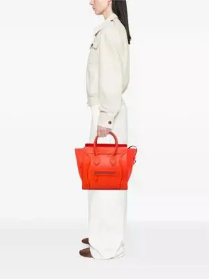 Celine 2012 Mini Smooth Calfskin Luggage Tote Bag - Orange