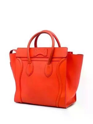 Celine Mini Luggage Tote Bag In Smooth Calfskin - Orange