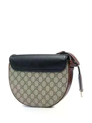 Gucci Gg Supreme Saddle Padlock Crossbody Bag