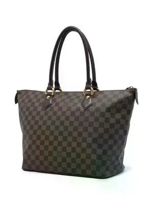 LOUIS VUITTON Damier Ebene Saleya Mm Tote Bag - Brown
