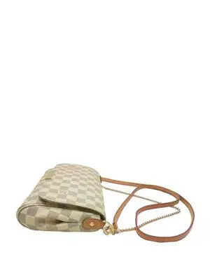 LOUIS VUITTON Damier Azur Favorite Mm Satchel - White