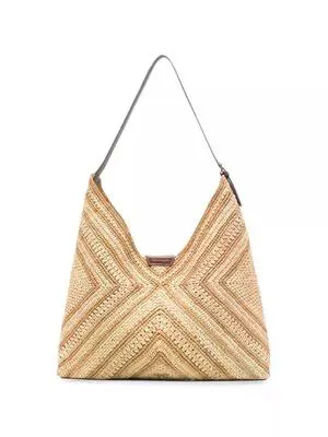 ANYA HINDMARCH Woven Chevron Shoulder Tote Bag - Neutrals