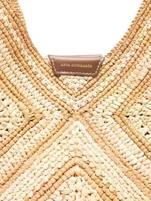 ANYA HINDMARCH Woven Chevron Shoulder Tote Bag
