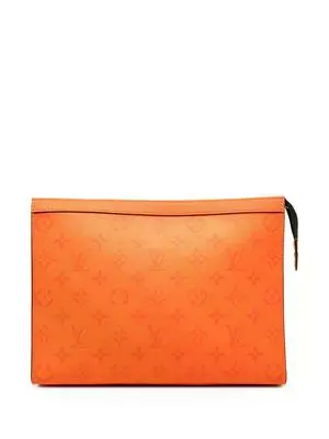 LOUIS VUITTON Monogram Taigarama Pochette Voyage Mm Clutch Bag
