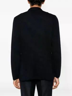 LARDINI Double-breasted Knit Blazer