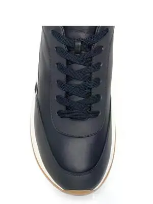 Hogan Logo Patch Leather Sneakers