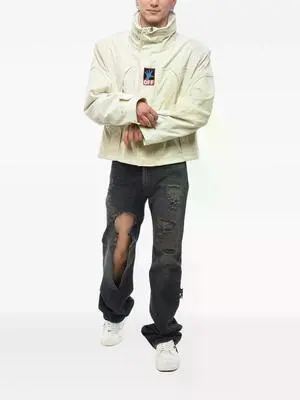 Off-White Hands Off Embroidered Ribbed-velour Jacket