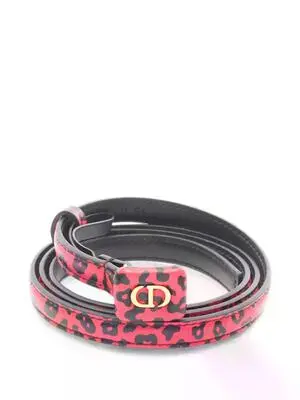 Dior 2010s Cd Logo Leopard-print Belt