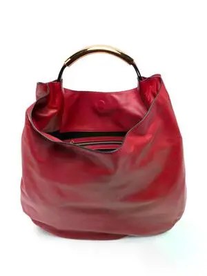 Moschino Handle Me Logo-plaque Leather Tote Bag
