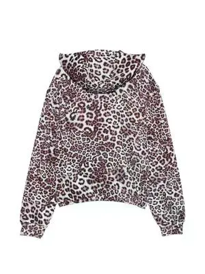 MARCCAIN Leopard Print Zip-up Hoodie