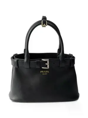 Prada Buckle Small Leather Bag With Belt