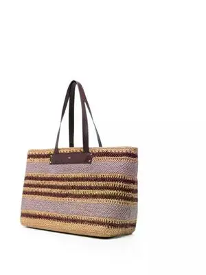 ANYA HINDMARCH Striped Woven Tote Bag