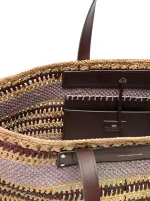 ANYA HINDMARCH Striped Woven Tote Bag