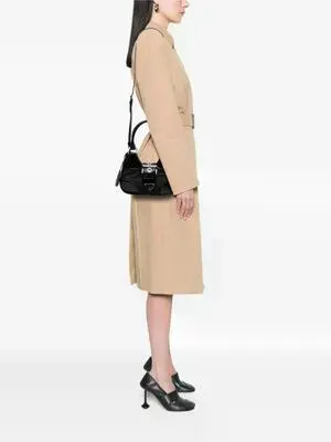 Prada Re Nylon And Shiny Calfskin Re Edition 2002 Moon Satchel - Black