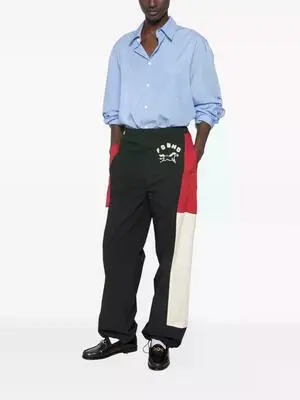 FOUND Colour-block Embroidered Track Pants