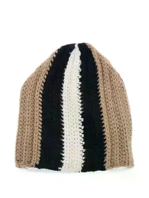 Dsquared2 Striped-pattern Beanie Hat - Neutrals