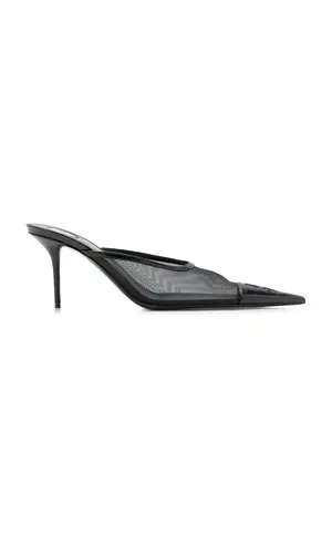 Saint Laurent Resille Kitten Heels - Black