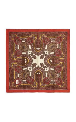 Saint Laurent Paisley Silk Scarf - Multi