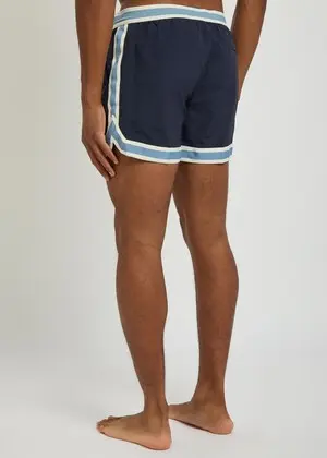 CHE Ché Striped Poplin Swim Shorts