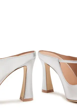 MALONE SOULIERS Rania 90 Metallic Leather Mules