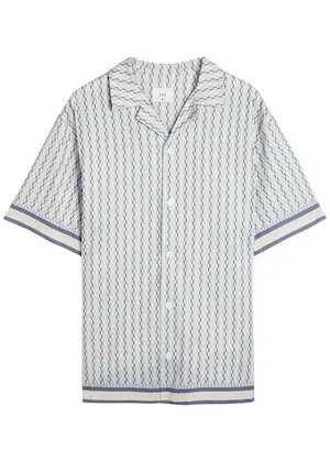 CHE Galliano Printed Woven Shirt - Light Blue