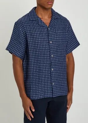 CHE Riita Textured Patterned Linen Shirt