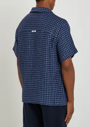 CHE Riita Textured Patterned Linen Shirt