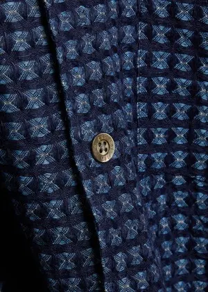 CHE Riita Textured Patterned Linen Shirt