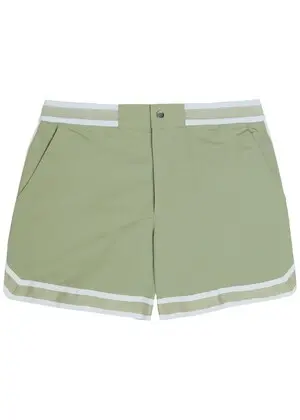 CHE Baller Striped Poplin Swim Shorts - Sage
