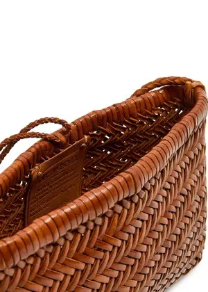 Dragon Diffusion Minsu Woven Leather Cross-body Bag