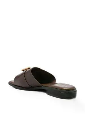SERGIO MORETTI FIRENZE Buckle Detail Leather Sandals