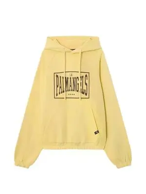 Palm Angels Box Logo Loose Hoodie - Yellow