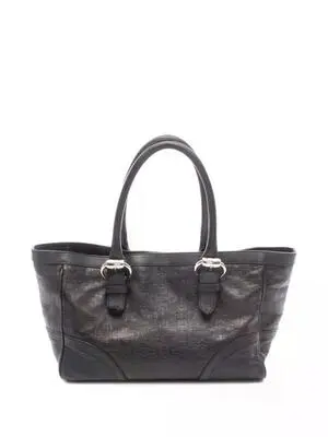 Gucci 2000s Horsebit Calf Leather Tote Bag - Brown