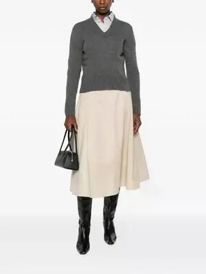 ARAGONA V-neck Ribbed-trim Sweater