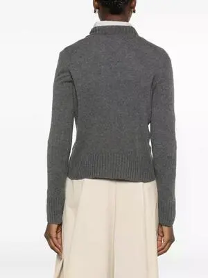 ARAGONA V-neck Ribbed-trim Sweater