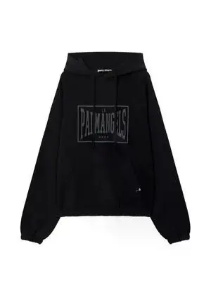 Palm Angels Box Logo Loose Hoodie - Black