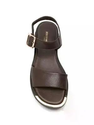 SERGIO MORETTI FIRENZE Buckle-fastening Leather Sandals