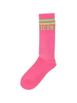 Dsquared2 Icon Ribbed Socks - Pink