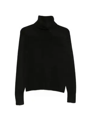 ARAGONA Roll Neck Sweater - Black