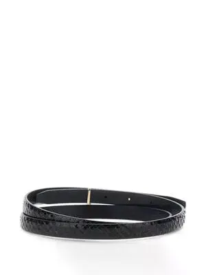 TOM FORD T-logo Snakeskin-effect Belt
