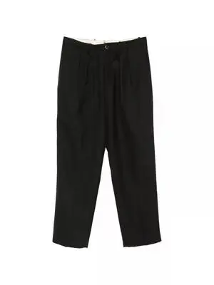 NINE:INTHE:MORNING Kai Pleated Straight-leg Trousers - Black