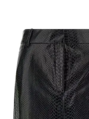 Andamane Snake-effect Midi Skirt