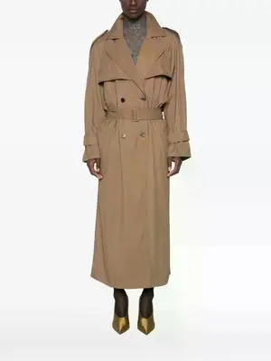 Saint Laurent Double-breasted Belted Trench Coat